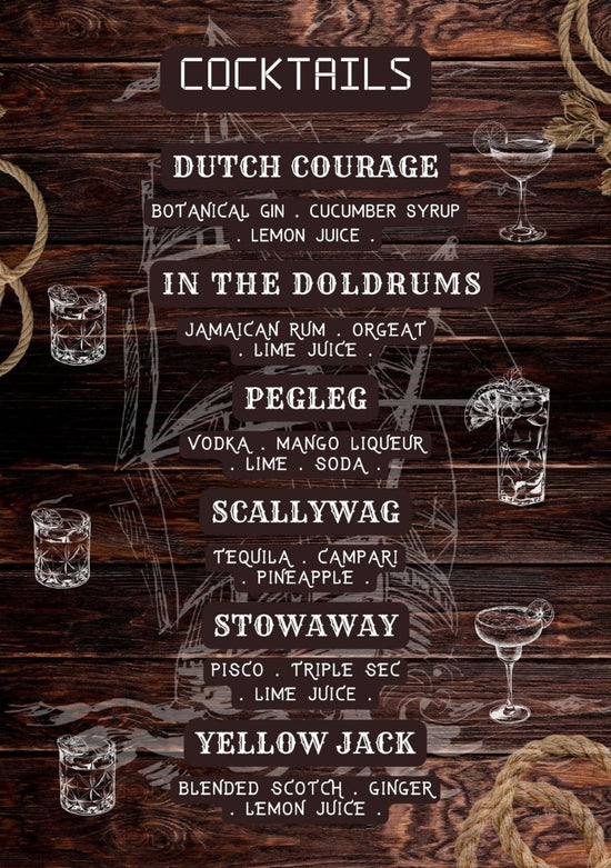 Drinks menu – Har Bar